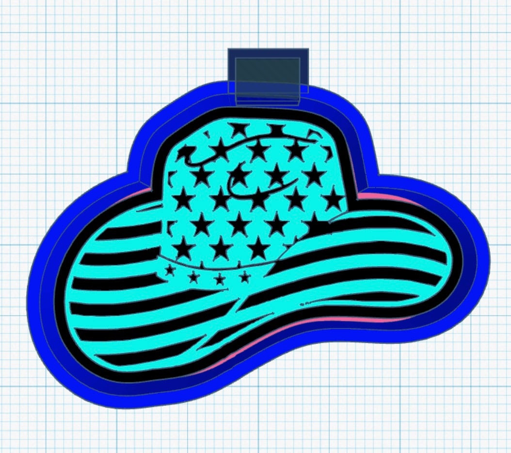 Stars and Stripes Cowboy hat | BandA molds and more, LLC Average TAT 5 ...