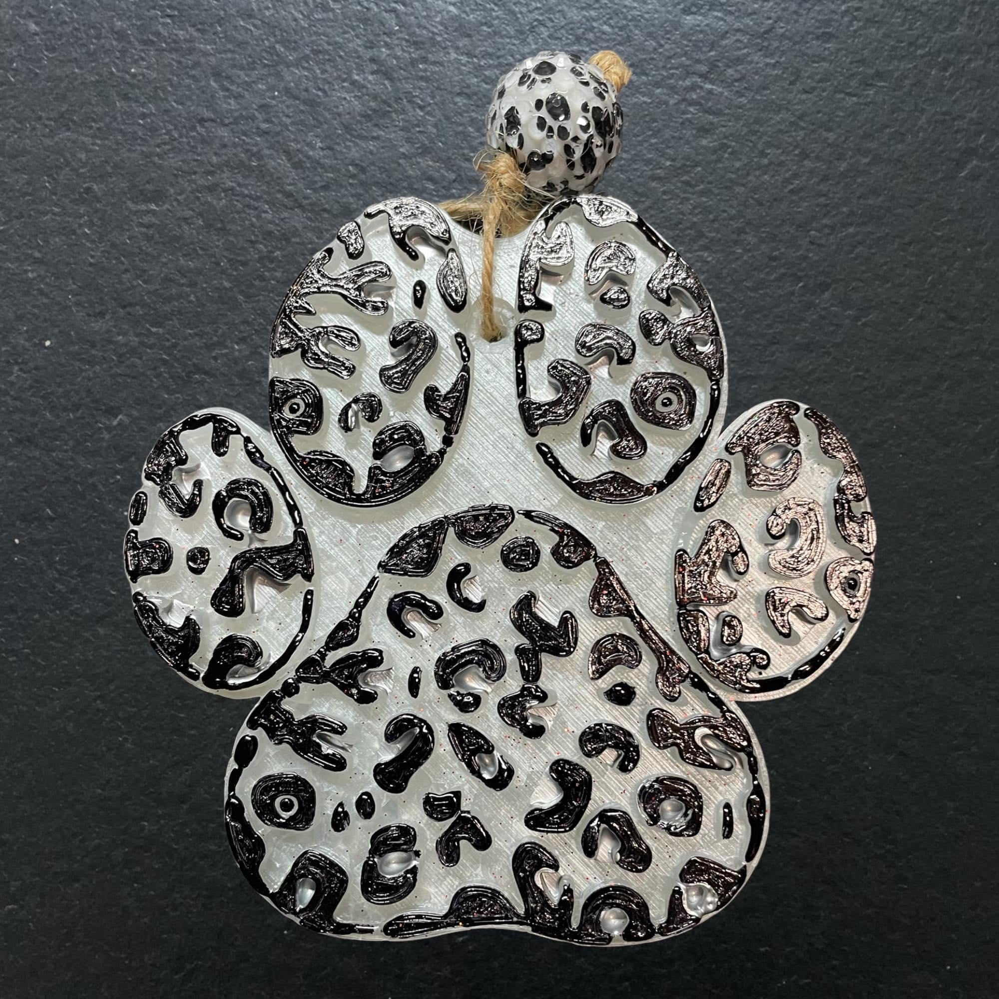 Real Leopard Paw Print